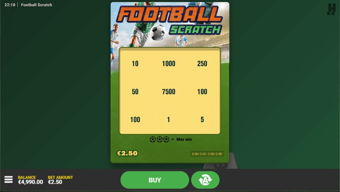 Play Football Scratch for Real Money or for Fun with no deposit ...