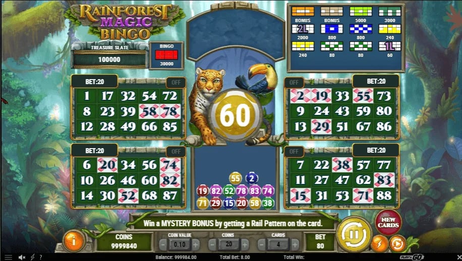 Play Rainforest Magic Bingo for Real Money or for Fun with no deposit ...