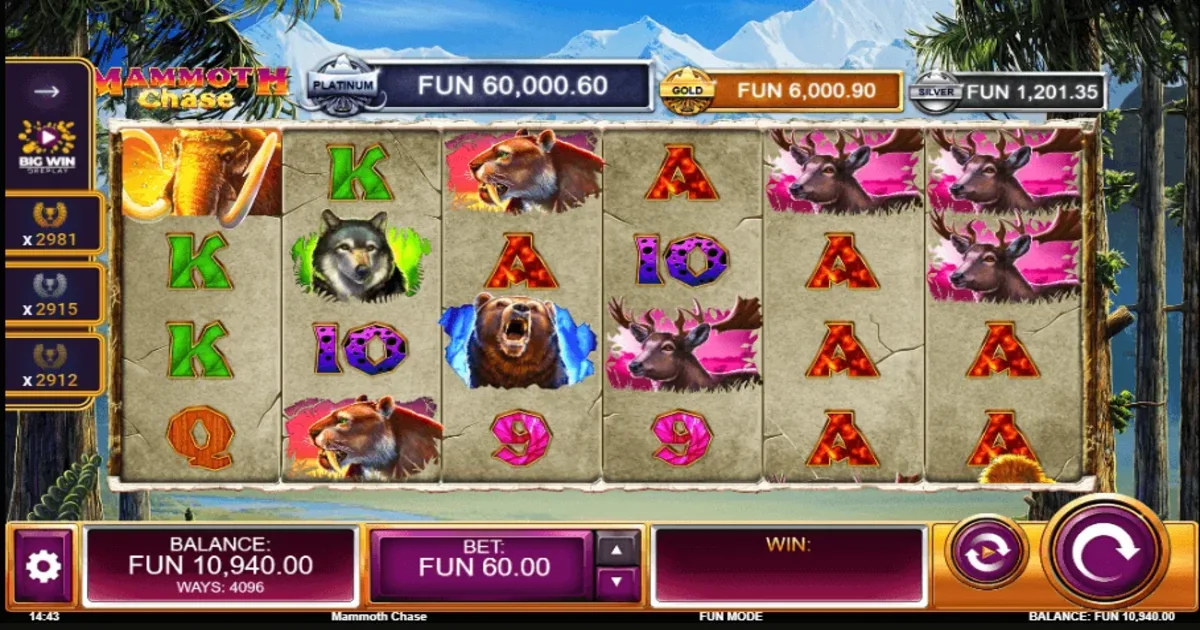 Play Slots Mammoth Chase for Real Money or for Fun with no deposit ...
