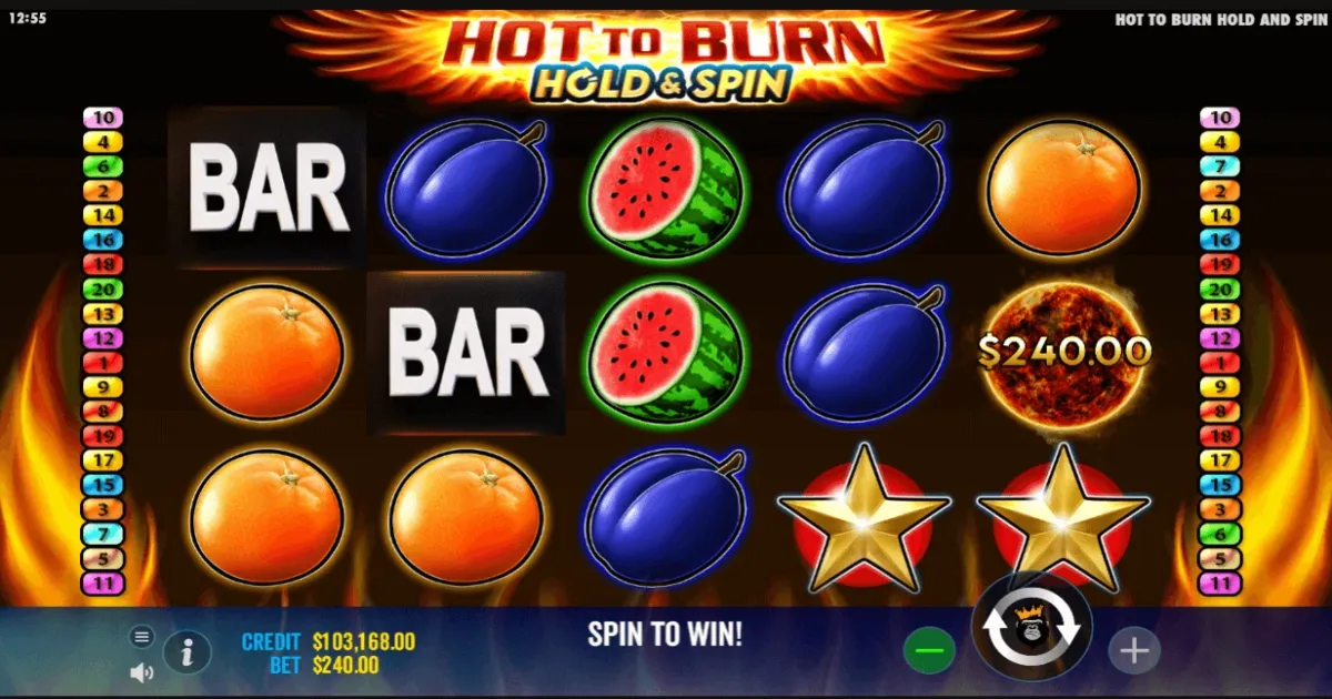 Free Play Hot to Burn Hold and Spin™ Slots Game - Online Casino Slot ...