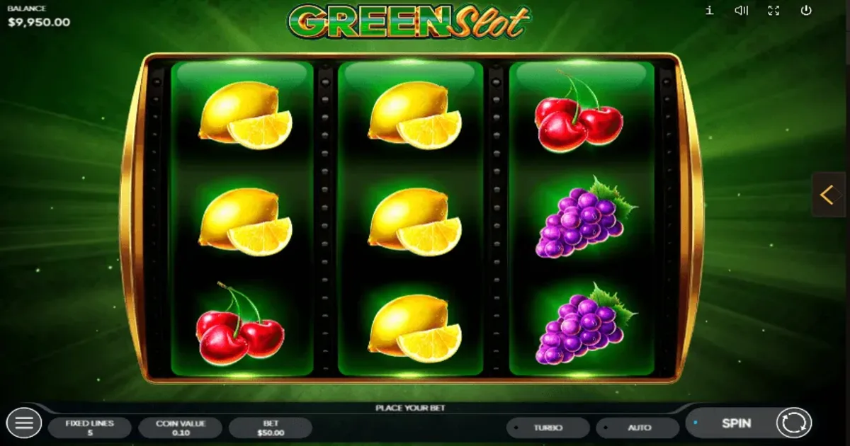 Machine à sous Green Slot jeux gratuit en ligne | Play Fortuna